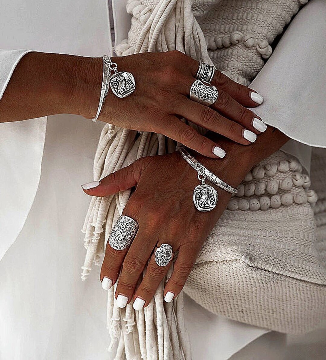 Boho Rings Set, Indian Calendar Rings - Etsy