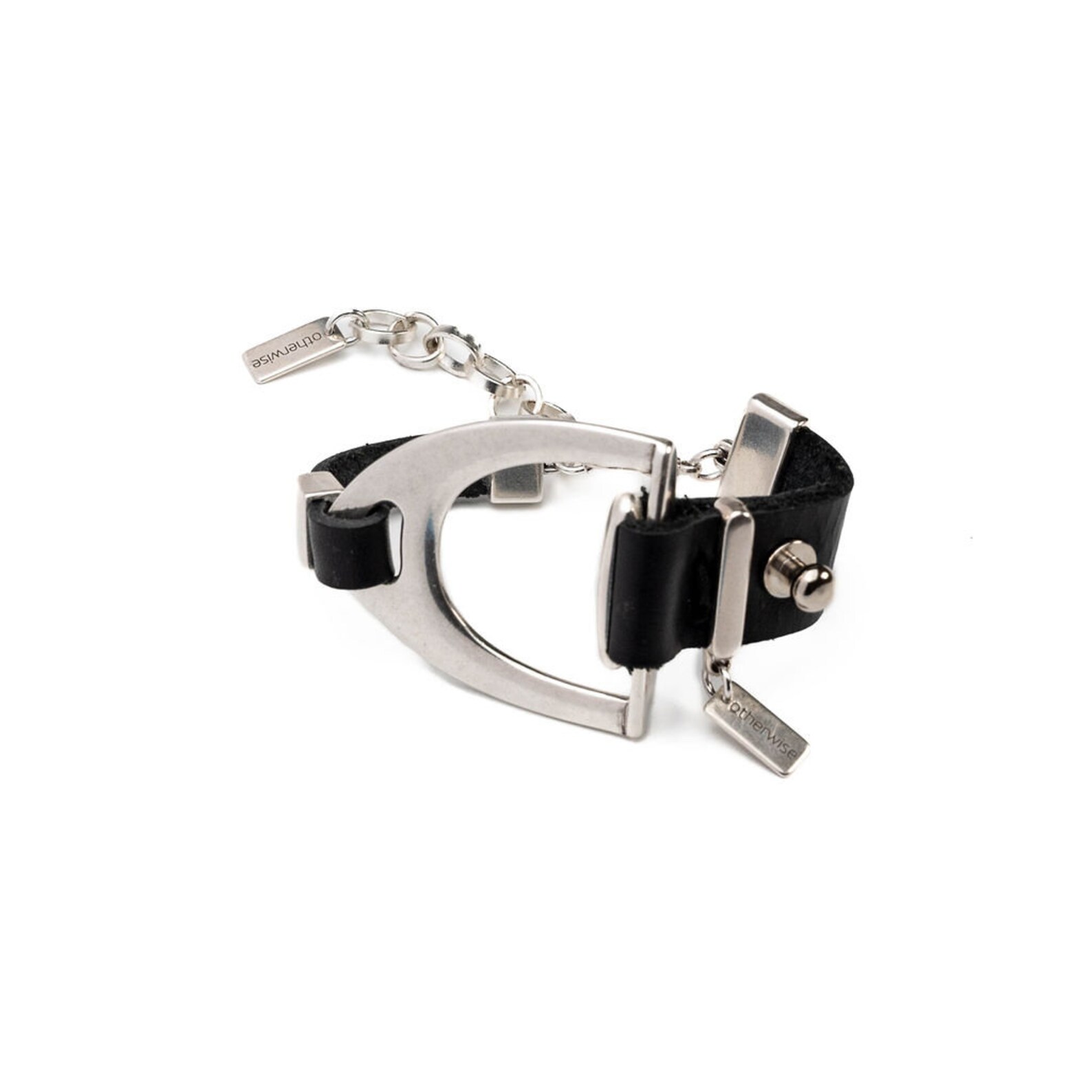 Standout Leather and Metal Stirrup Bracelet, Bold Equestrian Set - Etsy