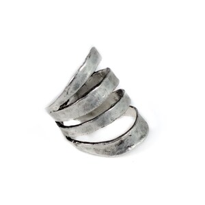 Funky Silver-plated Metal Ring - Etsy