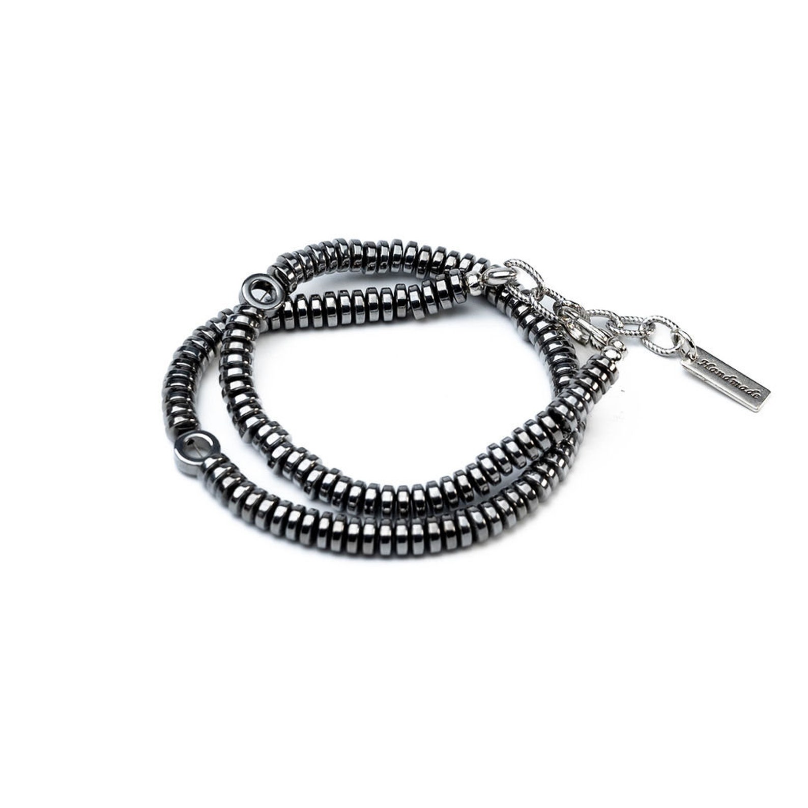Edgy Bracelet Set, Wrap Leather and Metal Bracelets for Every Day Rock ...