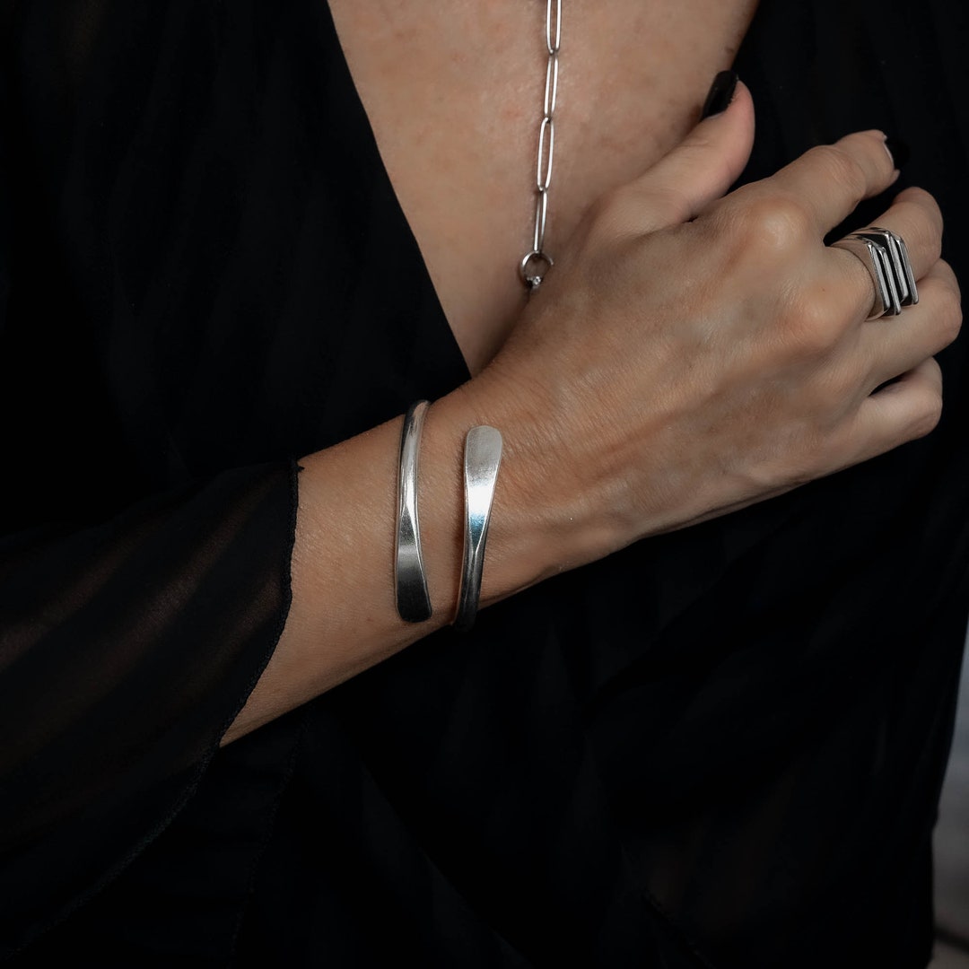 Brass Metal Cuff Bangle, Moldable Wrap Bracelet - Etsy