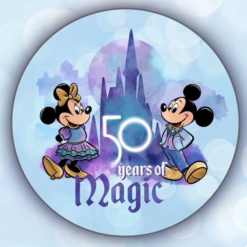 Walt Disney World 50th Anniversary Mickey and Minnie Park - Etsy