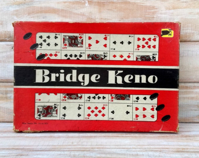 Vintage 1935 Bridge Keno Game 2 to 16 Players Family Game Night 1930s ...