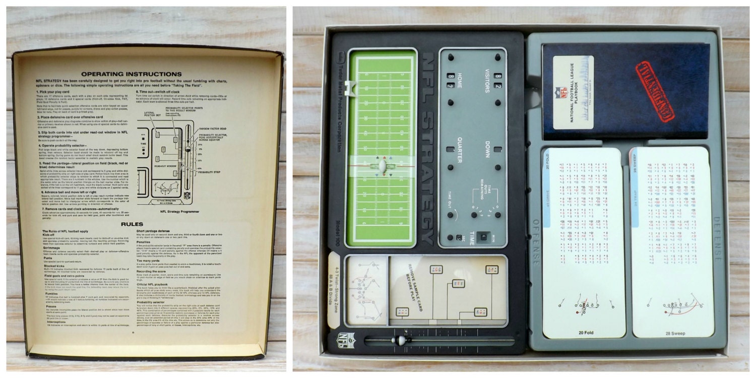 Vintage NFL Strategy Board Game Football Game NFL Strategy | Etsy