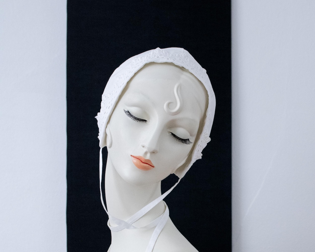 Coif Medieval Head Covering, Cap Kercher, Head Covering White Vintage ...