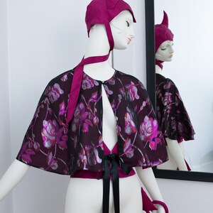 Devil Horn Bonnet With Corset Belt Tail and Cape, Devil Costume ...