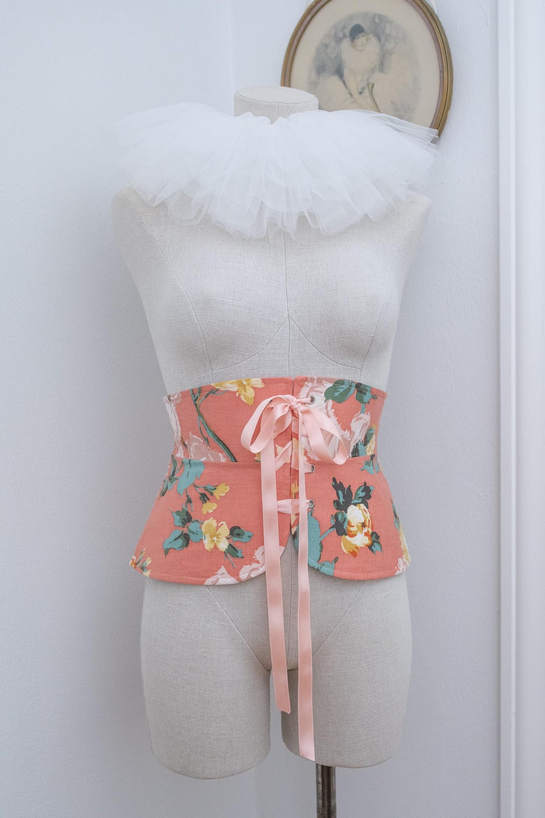 Rococo Floral Corset Belt: Renaissance Faire Costume, 30-32" Waist - Etsy