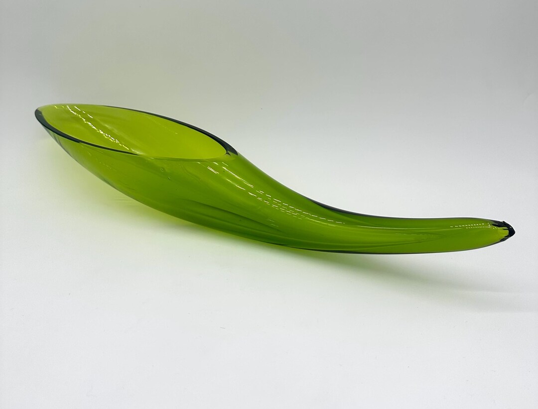 Blenko Glass Rare, Early and Large Horn Vase in Mint Green, 1950s - Etsy