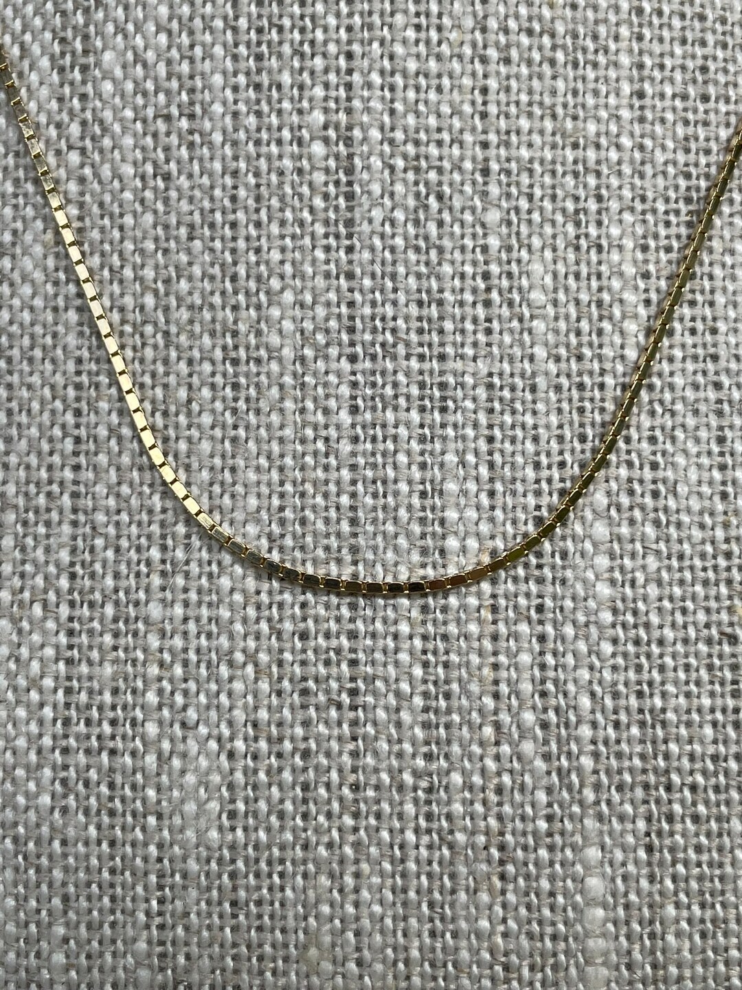 14k Gold Mirror Box Chain, 20 Inch, .75mm - Etsy