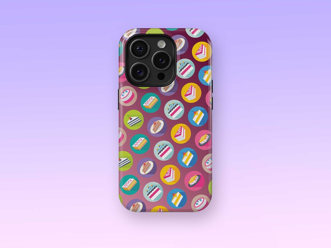 Colorful Modern Cake Icon Phone Case for iPhone and Samsung, Tough ...