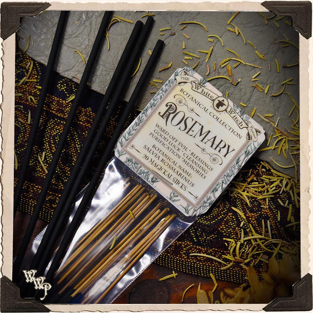 ROSEMARY INCENSE. 20 Stick Pack. Single-note Botanical. for Warding off ...