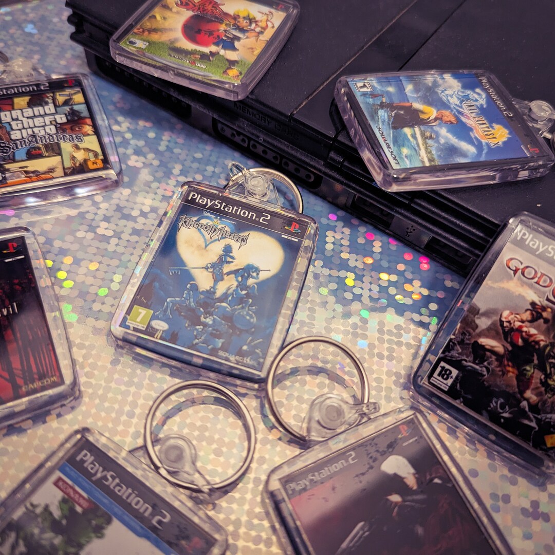 Custom - PS2 Retro Game Cover Acrylic Playstation Keyring - Etsy