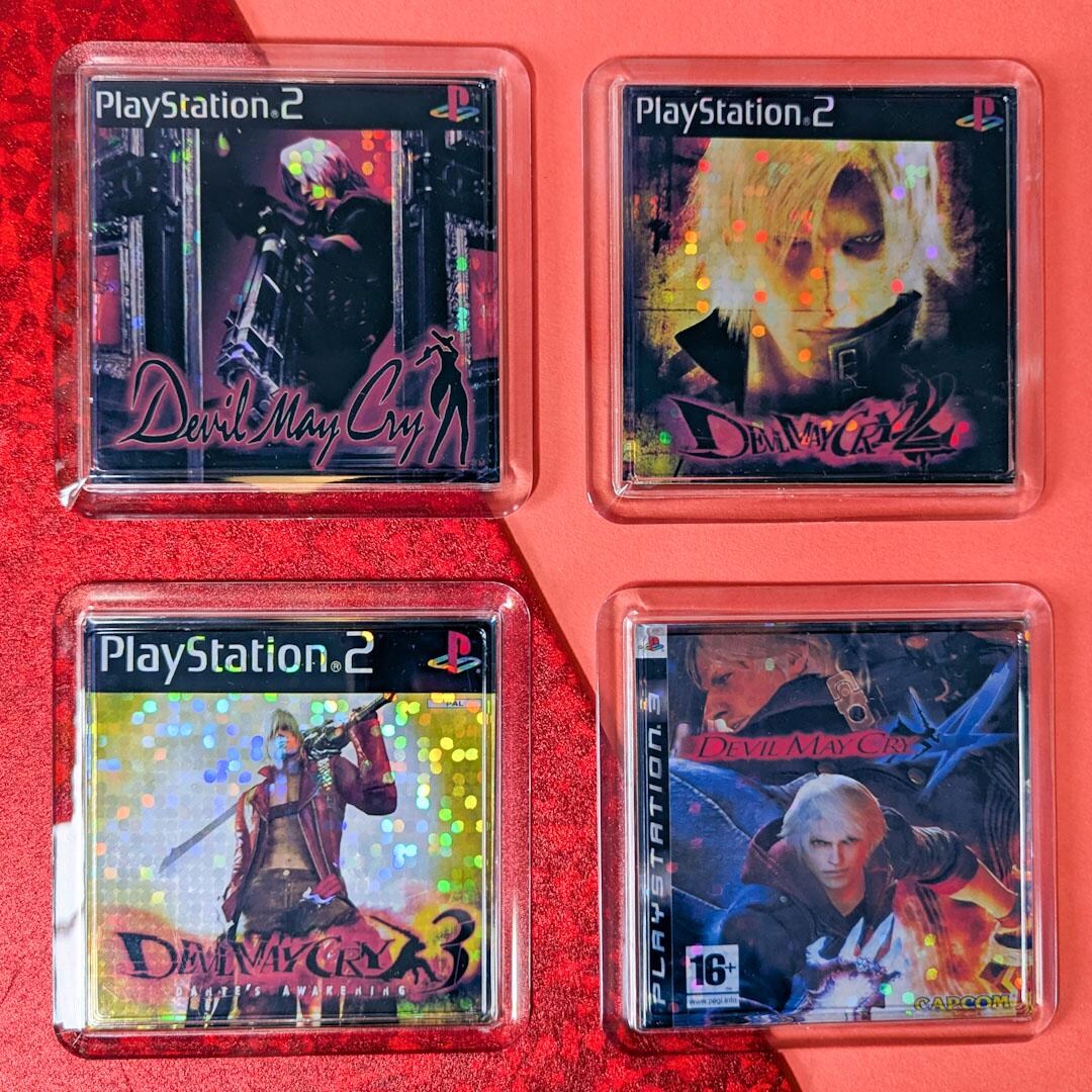 Devil May Cry Nostalgic Holographic or Matt Game Cover Coasters ...