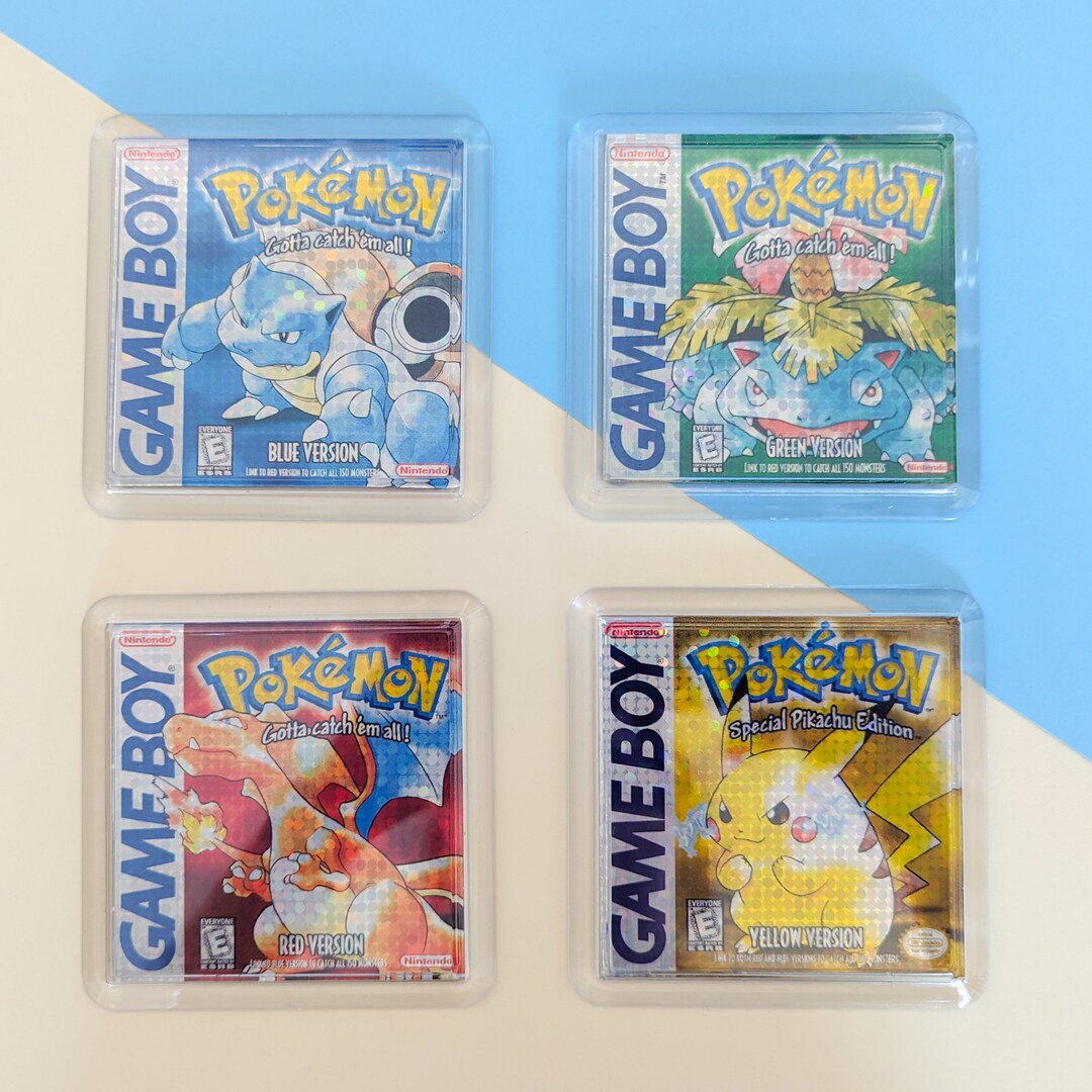 Set of Pokémon Gameboy Holographic Nostalgic Coasters Acrylic Plastic ...