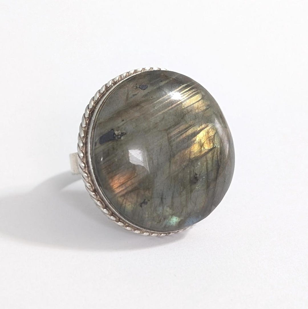 Vintage Sterling Silver Genuine Labradorite Ring: European Schiller ...