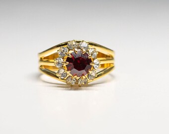 Austrian Garnet Ring - Etsy