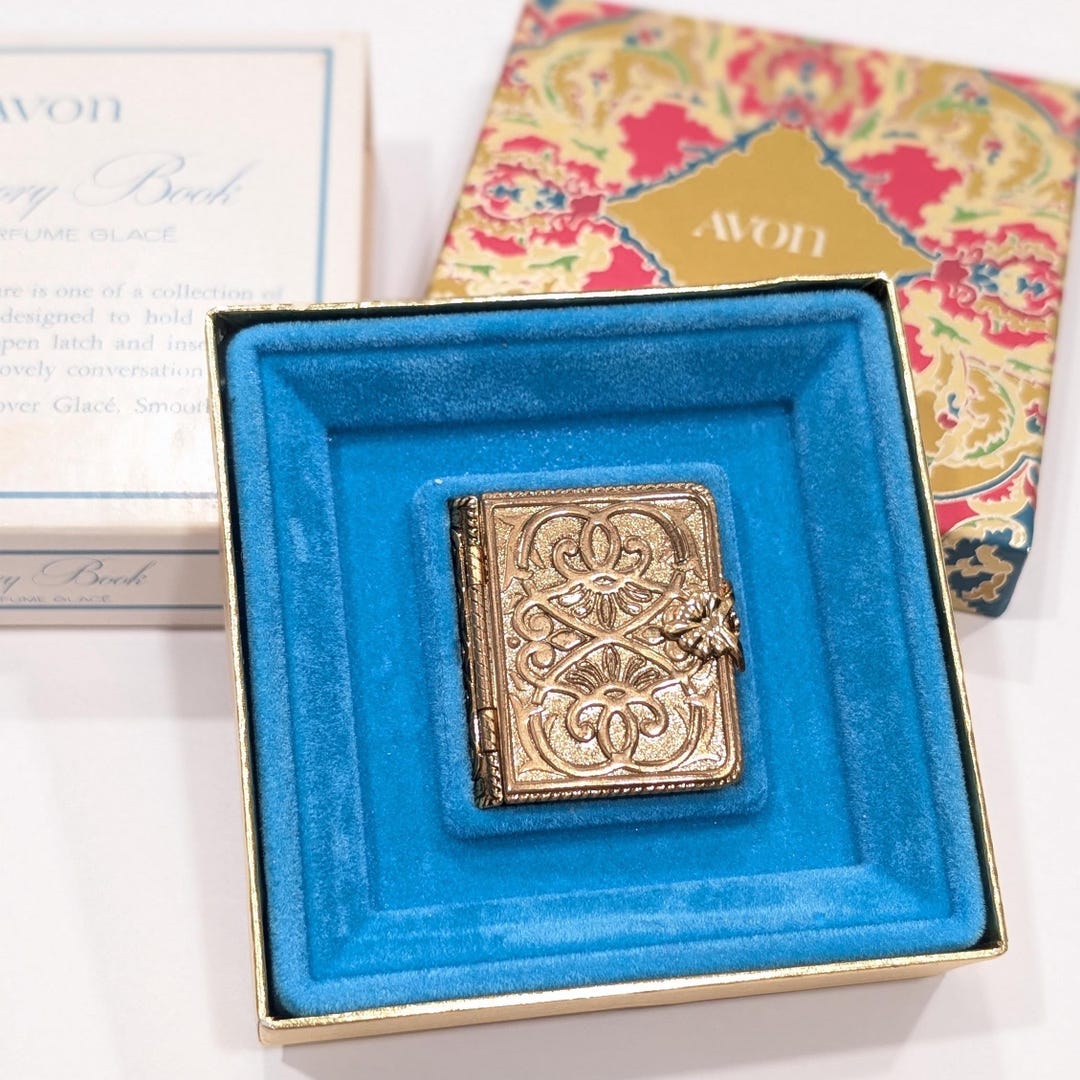Avon Memory Book Perfume Holder - 1971 Solid Glacé New Old Stock 54 ...