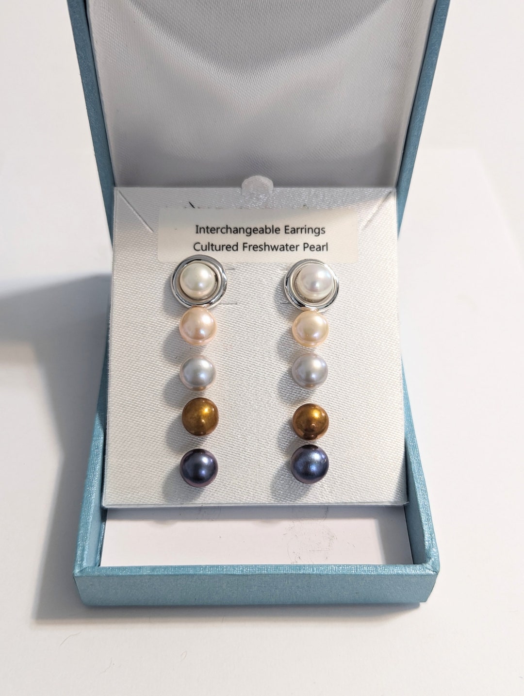 PEARL CLASSIC Interchangeable Multi Color Earring Set 5 Color ...