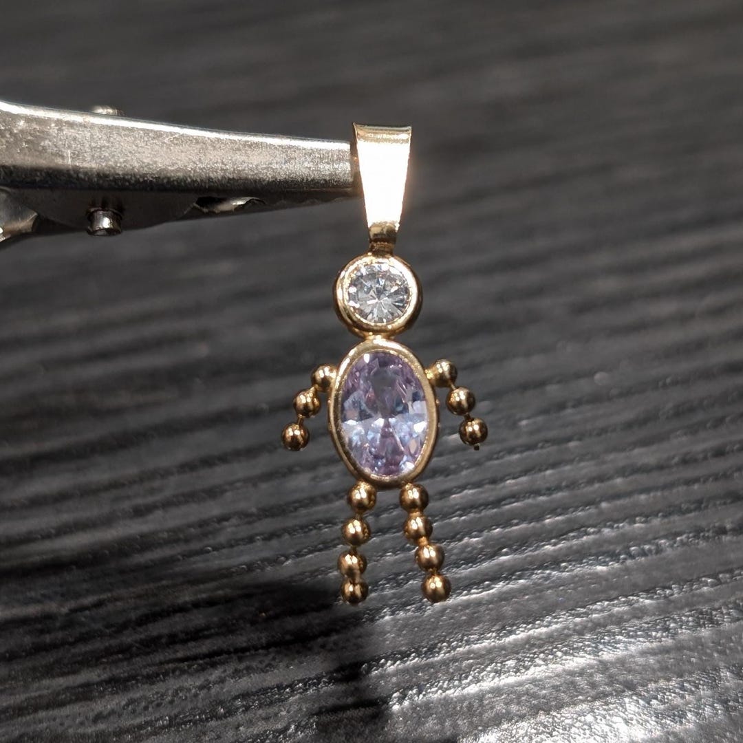 VINTAGE June Boy Solid 14K Yellow Gold Alexandrite Oval Cut ...