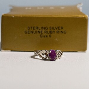 Vintage Avon Ruby Love Sterling Ring 1999 Genuine Ruby - Etsy