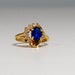 Vintage Signed Lind 14K HGE Gold-toned Sapphire Cubic Zirconia Ring ...