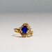 Vintage Signed Lind 14K HGE Gold-toned Sapphire Cubic Zirconia Ring ...