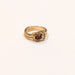 Vintage Garnet Red Buckle Austrian Crystal Ring 18KT Yellow Gold HGE ...