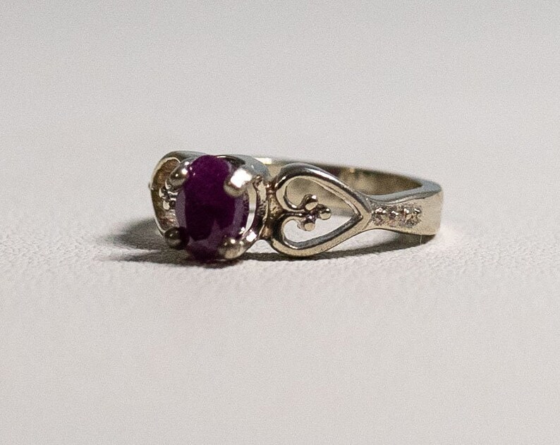 Vintage Avon Ruby Love Sterling Ring 1999 Genuine Ruby - Etsy