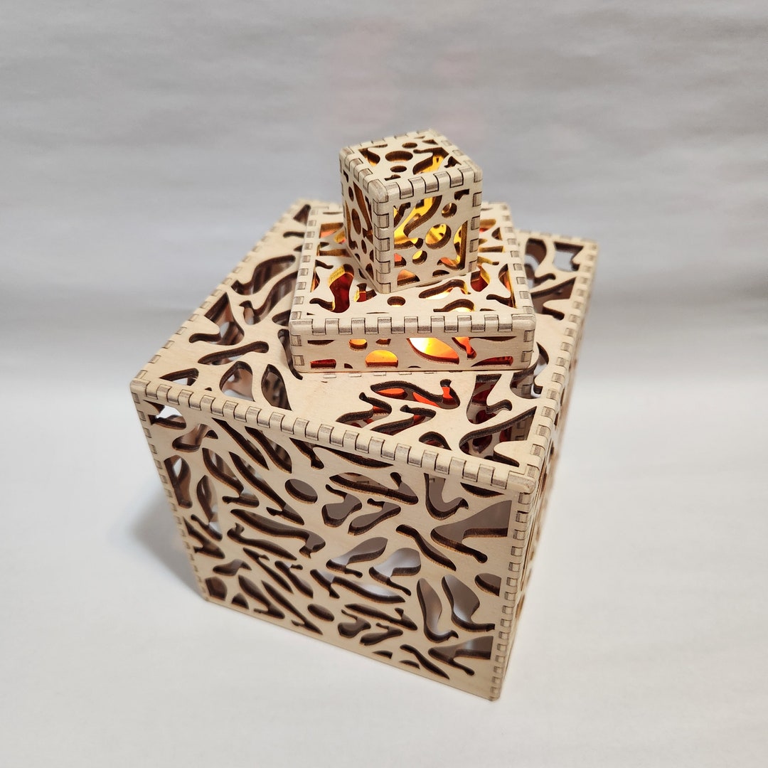 Stacked Box Tea Light - Etsy