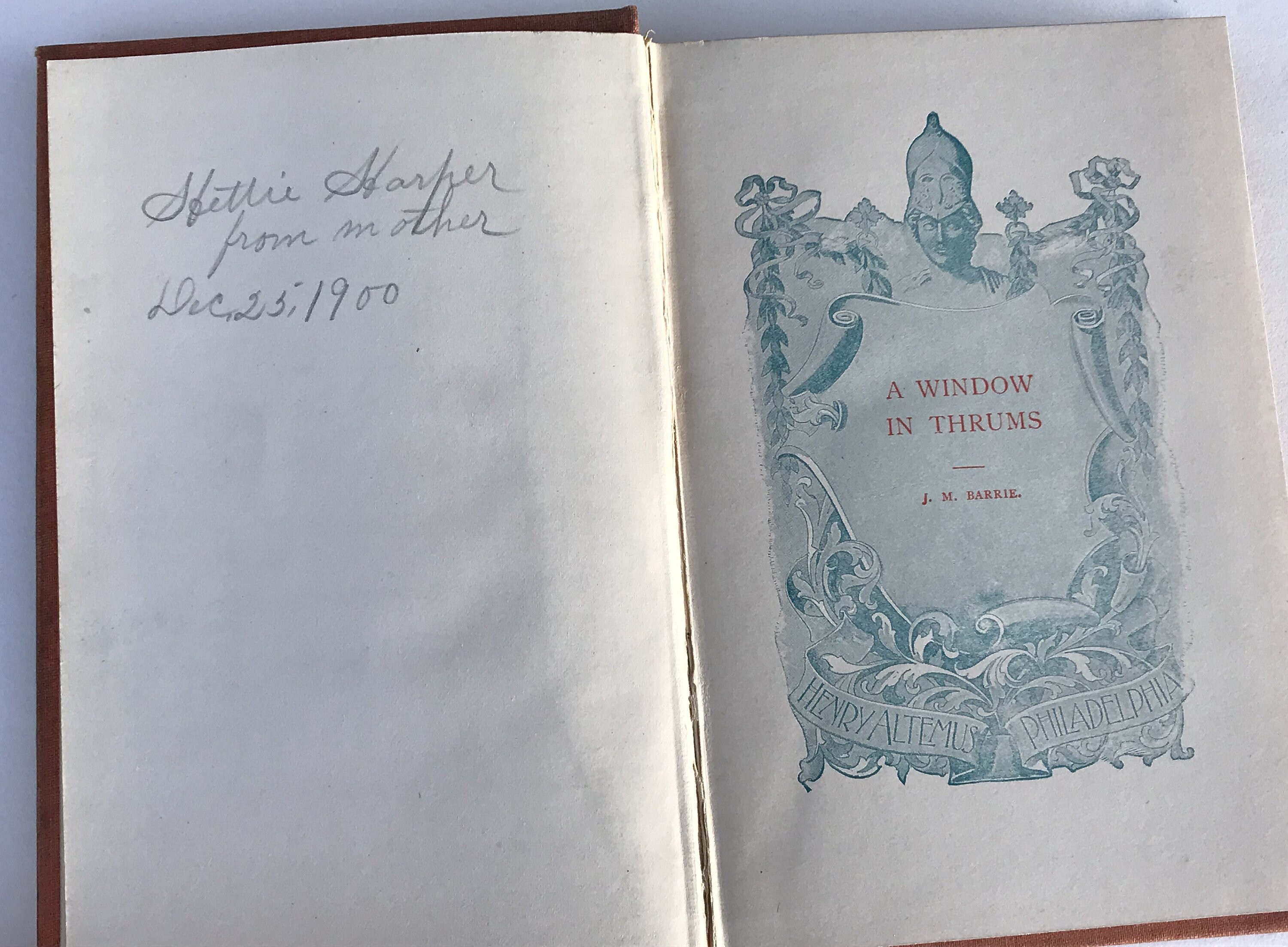 Vintage Antique Hardcover Book A Window in Thrums J.M. Barrie 1900 - Etsy