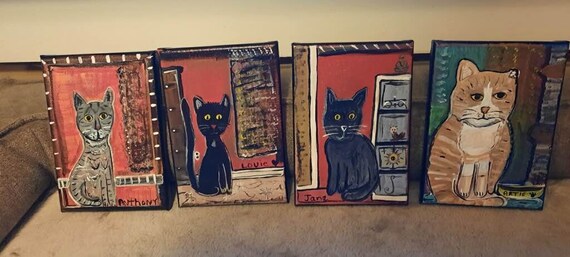 Custom Kitty Cat Panels separate Cats for wall montage | Etsy