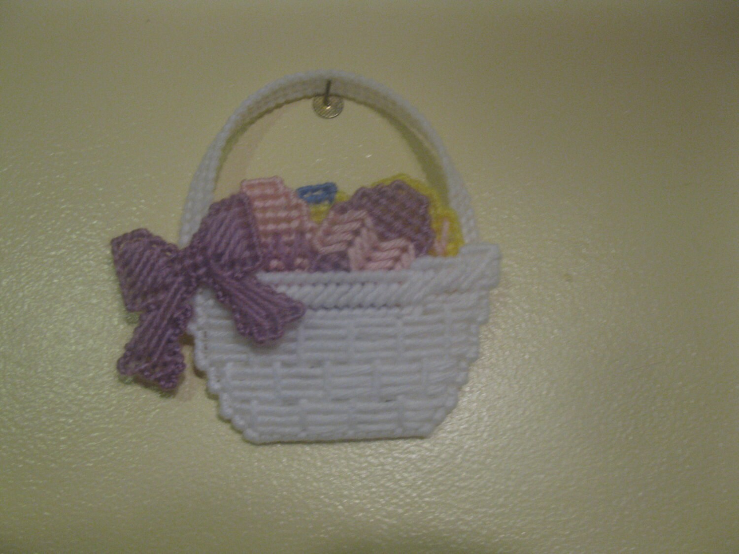 Plastic Canvas Basket of Easter Eggs Magnet - Etsy