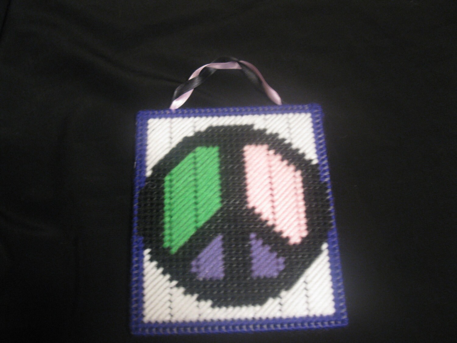 Plastic Canvas Peace Sign Wall Hanging - Etsy