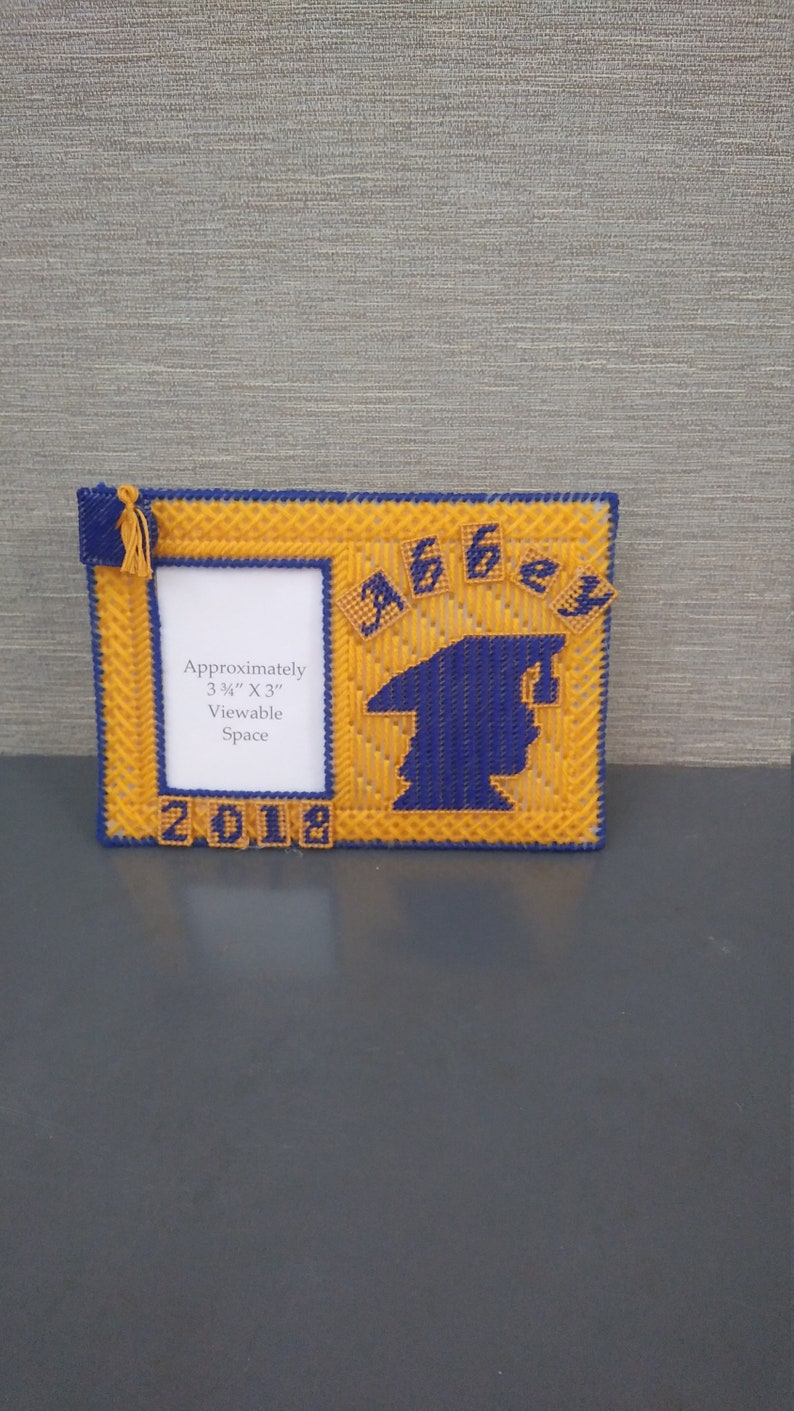 Plastic Canvas Personalized Graduation Photo Frame - Etsy