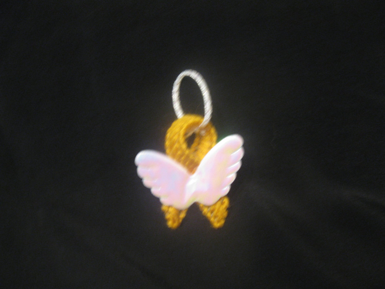 Plastic Canvas Cancer Awareness Angel Ornament - Etsy