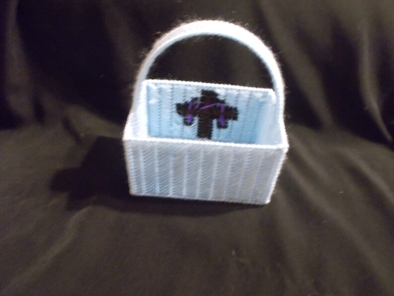 Plastic Canvas Easter Cross Basket - Etsy