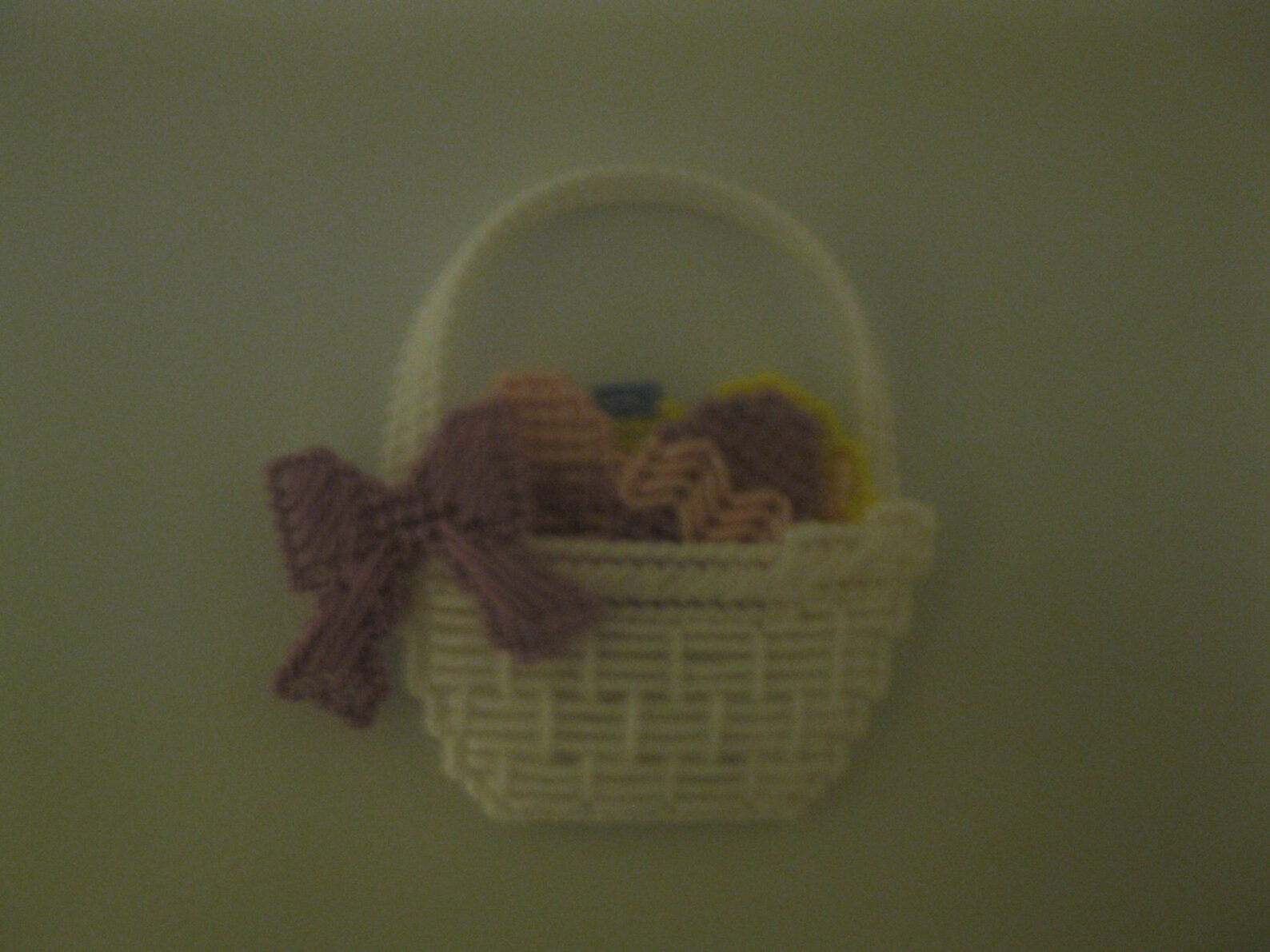 Plastic Canvas Basket of Easter Eggs Magnet - Etsy