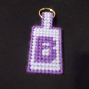 Plastic Canvas Monogram Keychain - Etsy