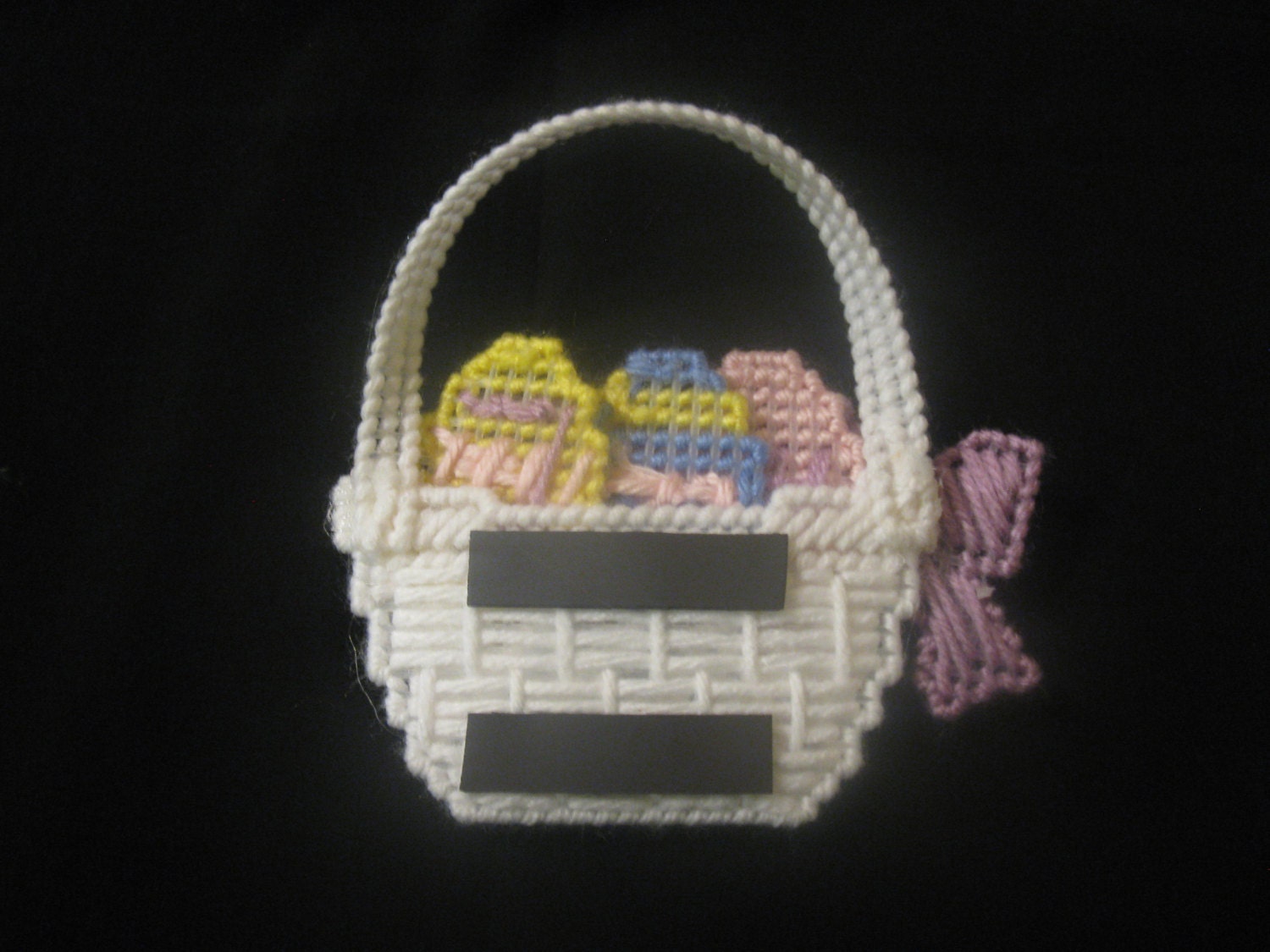 Plastic Canvas Basket of Easter Eggs Magnet - Etsy