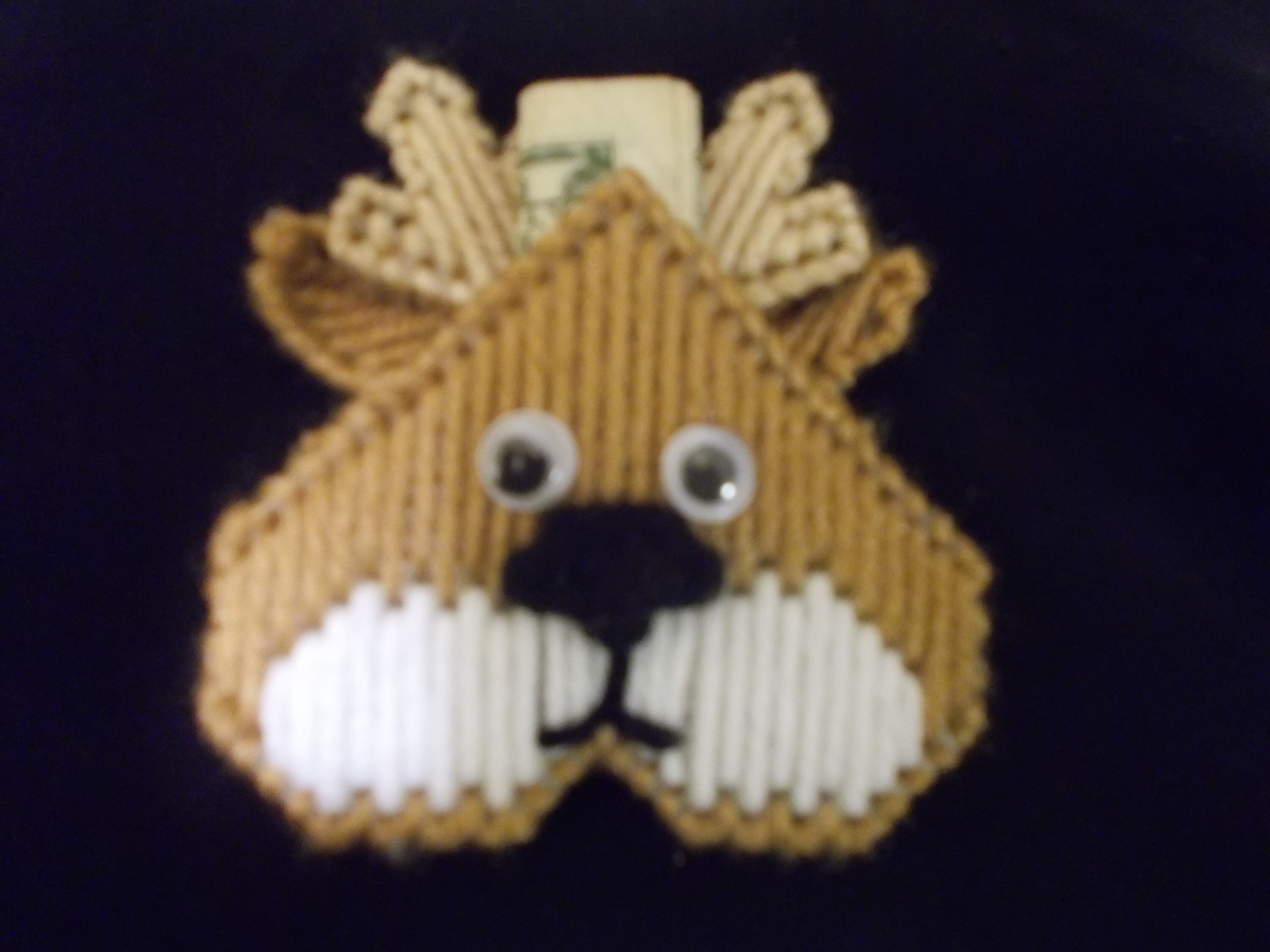 Plastic Canvas Reindeer Money Pocket - Etsy