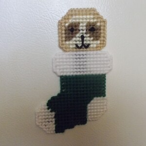 Plastic Canvas Sloth Christmas Magnet - Design 2 - Etsy