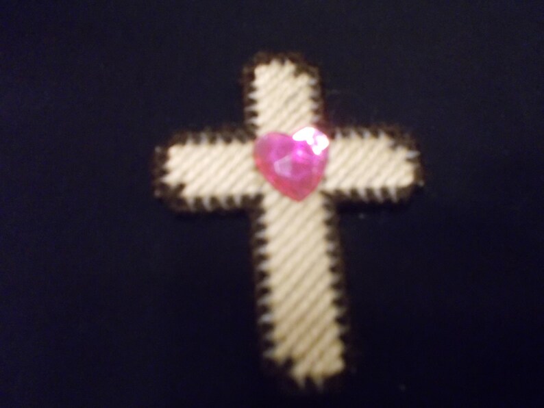 Plastic Canvas Cross Magnet - Etsy