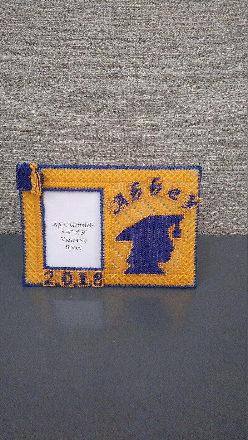 Plastic Canvas Personalized Graduation Photo Frame - Etsy