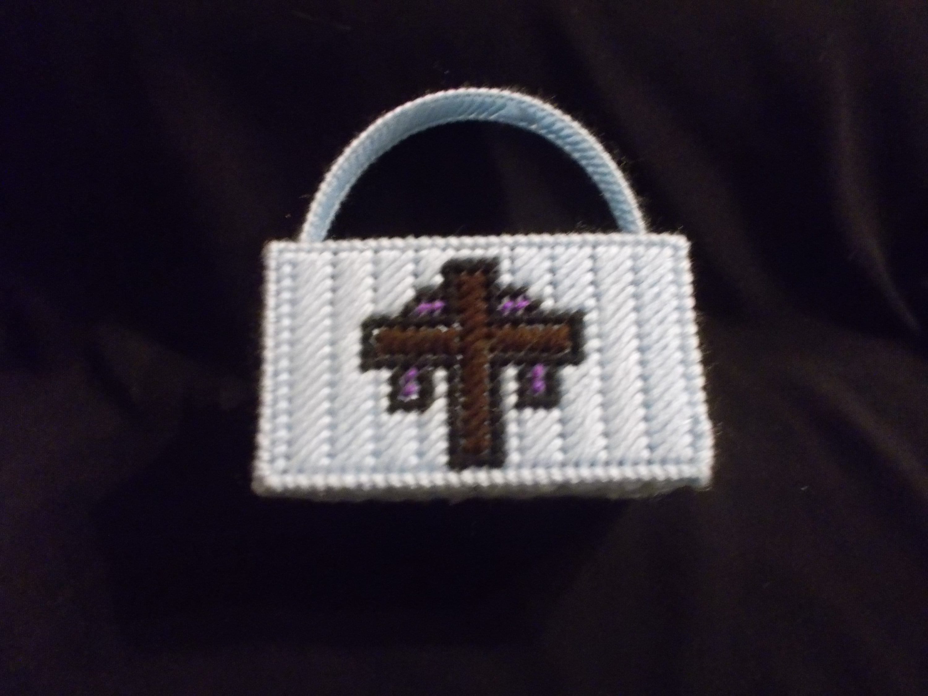 Plastic Canvas Easter Cross Basket - Etsy