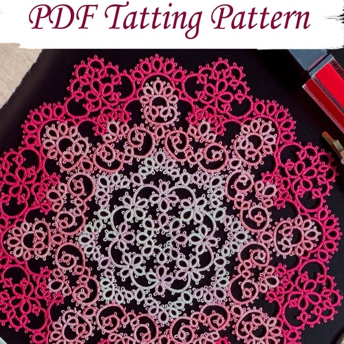 Tatting Pattern PDF Flower magnolia for Shuttle - Etsy