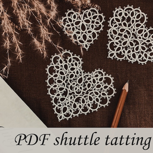 Tatting Pattern PDF lace Heart for Shuttle. - Etsy
