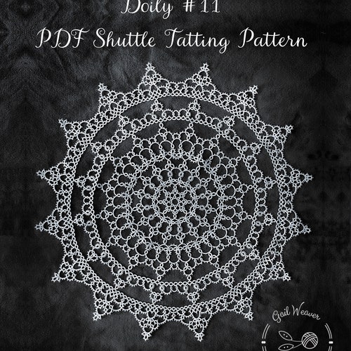 Pdf Shuttle Tatting Pattern Doily 3 Etsy
