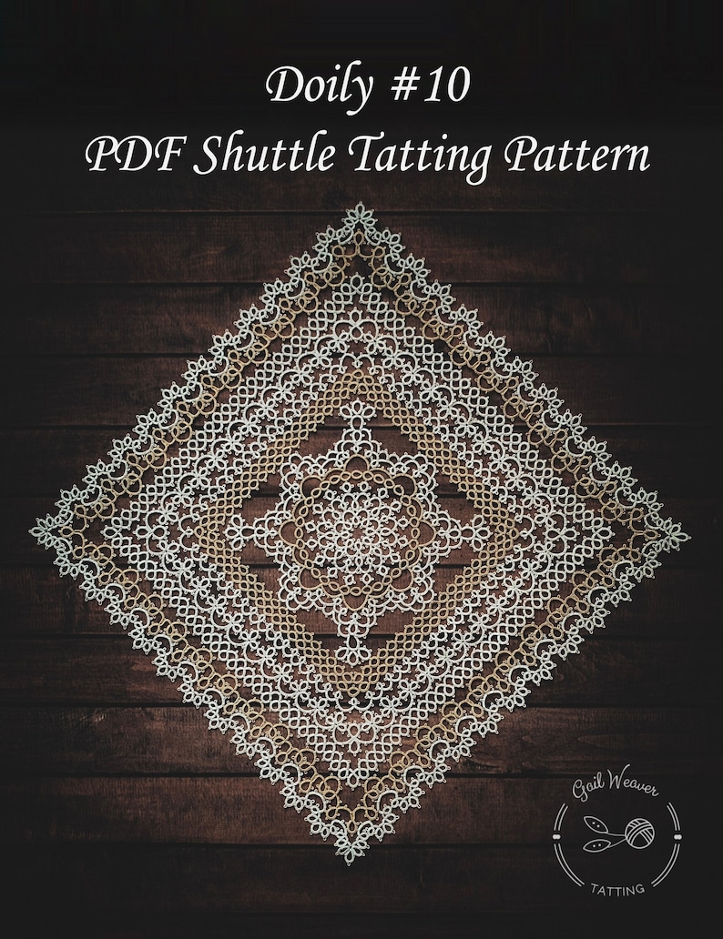 PDF Shuttle Tatting Square Pattern Doily #10 - Etsy