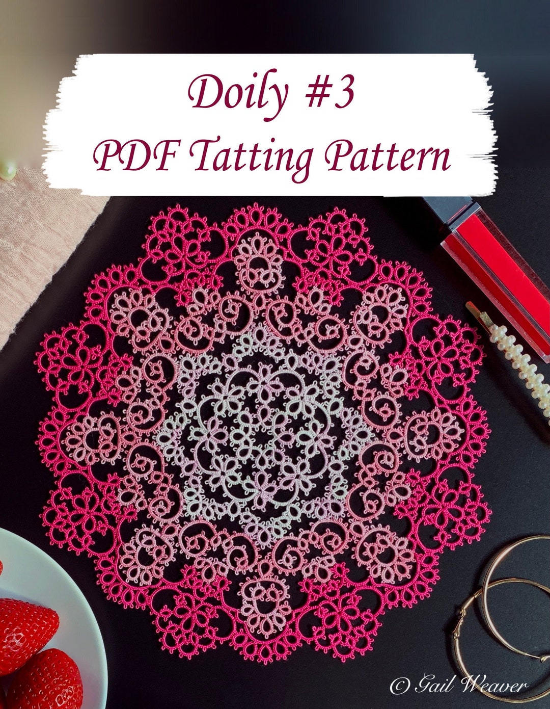 PDF Shuttle Tatting Pattern Doily #3 - Etsy