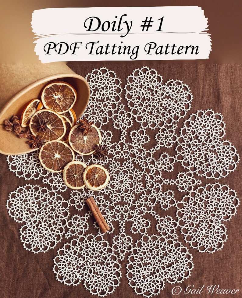 PDF Shuttle Tatting Pattern Doily #1 - Etsy